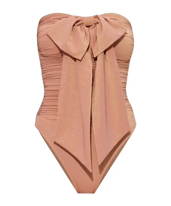 Zimmermann Bow-detailing One-piece Swimsuit - Nude