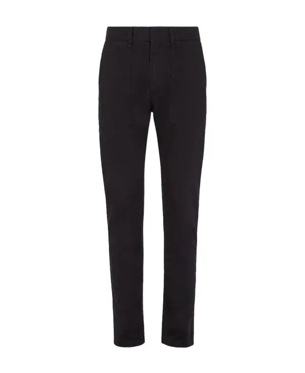 Fendi Mid Rise Straight Leg Chino Trousers - Black