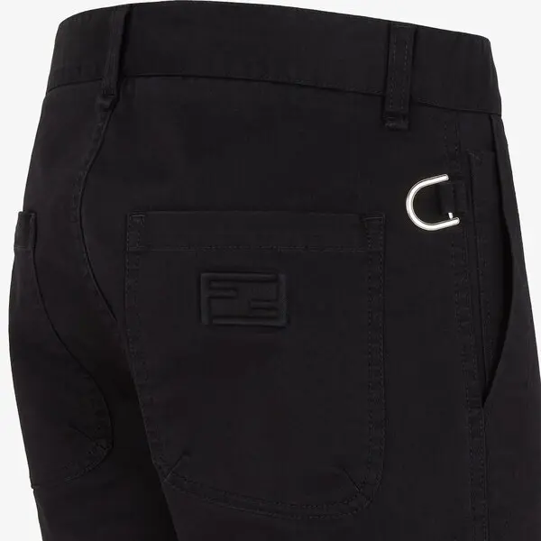Fendi Mid Rise Straight Leg Chino Trousers