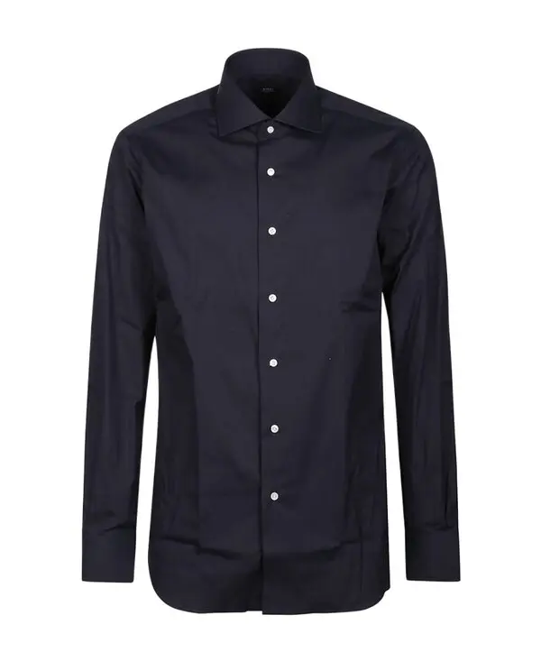 BARBA NAPOLI Classic Long Sleeve Shirt - Black