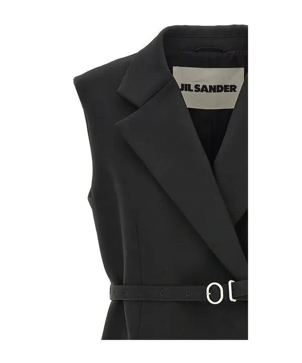 JIL SANDER Belted V-neck Vest