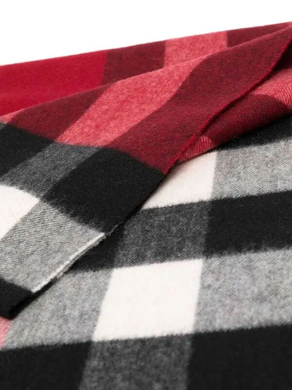Burberry Check-pattern Fringed Scarf