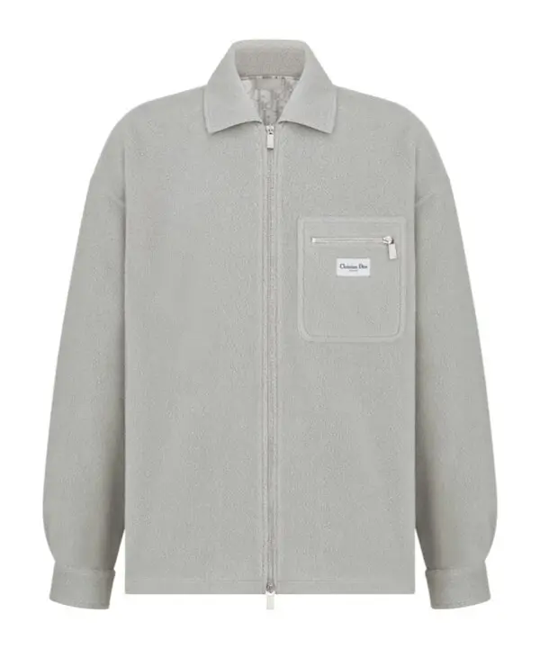 Dior Cd Couture Zipped Overshirt - Grey