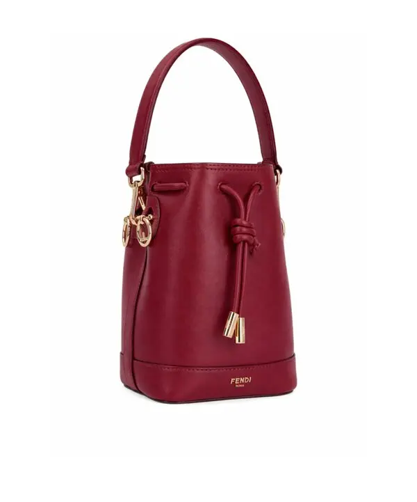Fendi Mon Tresor Drawstring Mini Bucket Bag - Red
