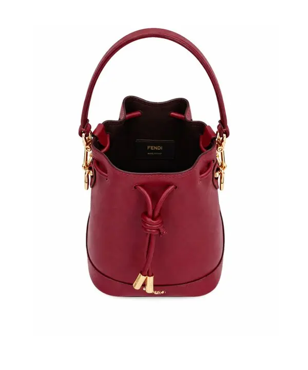 Fendi Mon Tresor Drawstring Mini Bucket Bag - Red