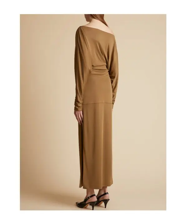 Khaite Junet Draped Maxi Dress