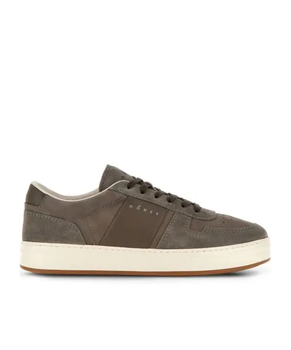 Hogan Lace-up Round Toe Sneakers - Brown