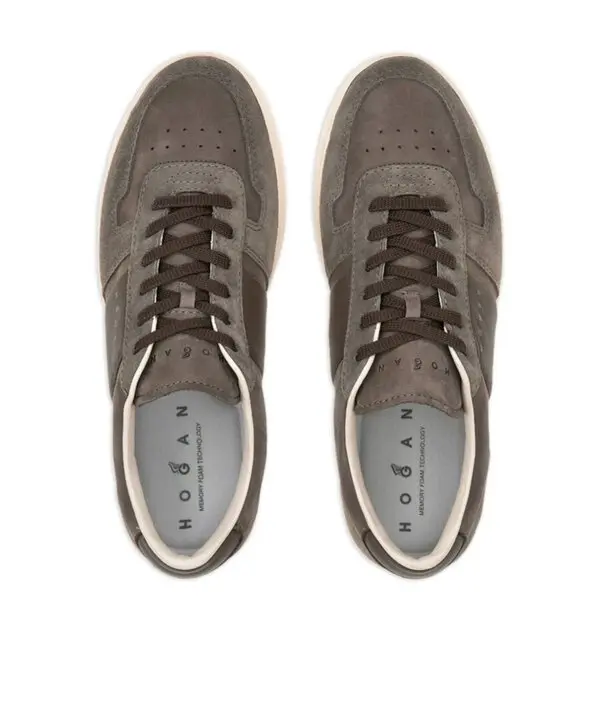Hogan Lace-up Round Toe Sneakers - Brown