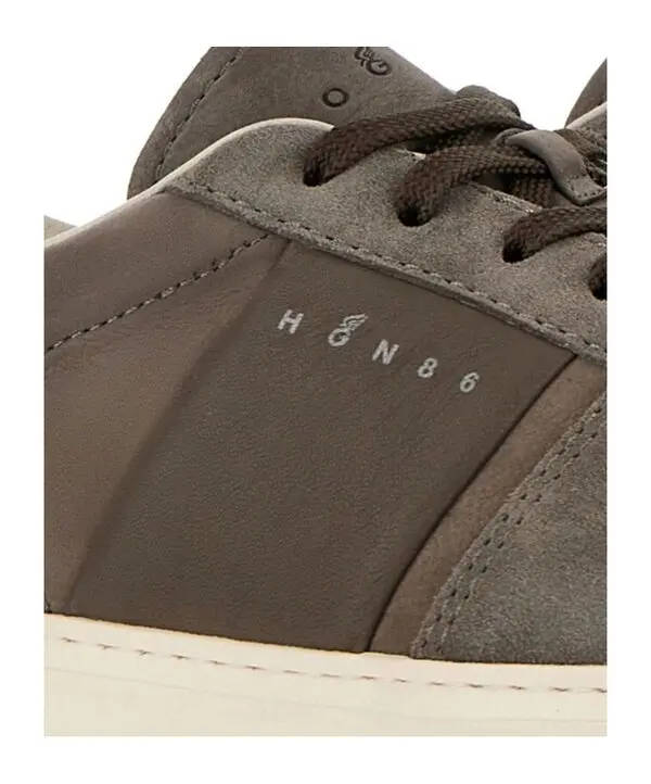 Hogan Lace-up Round Toe Sneakers - Brown