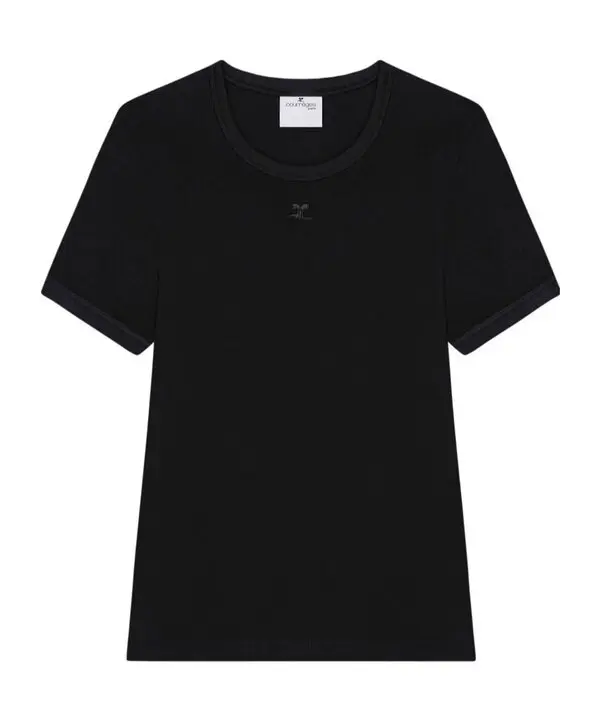 COURREGES Courrèges Heritage Crewneck T-shirt - Black