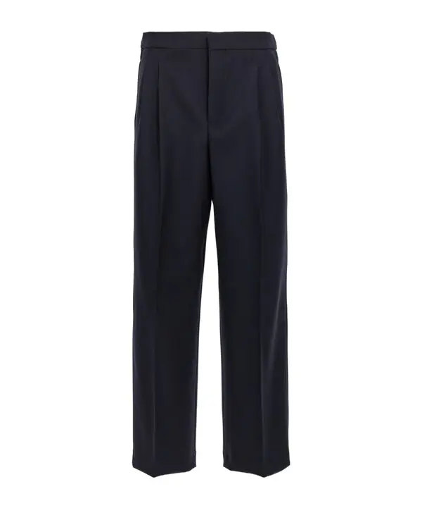 Ami Tailored Wide-leg Trousers - Black
