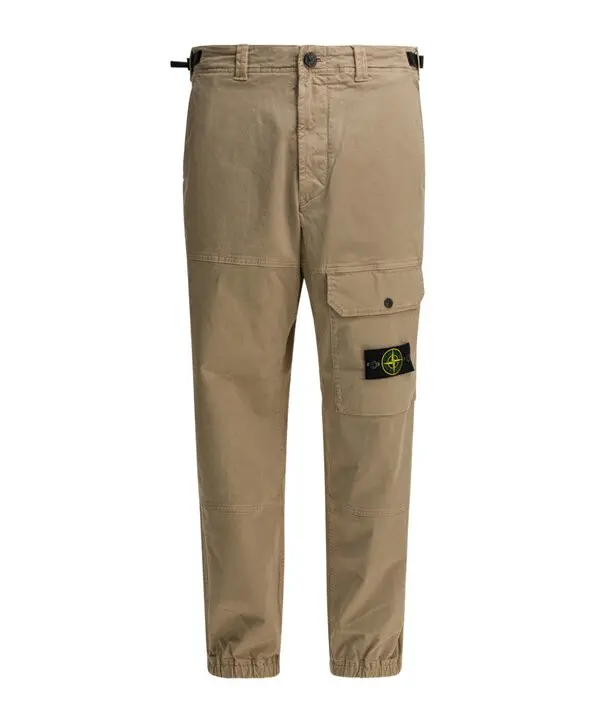 Stone Island Loose Fit Logo Patch Cargo Pants