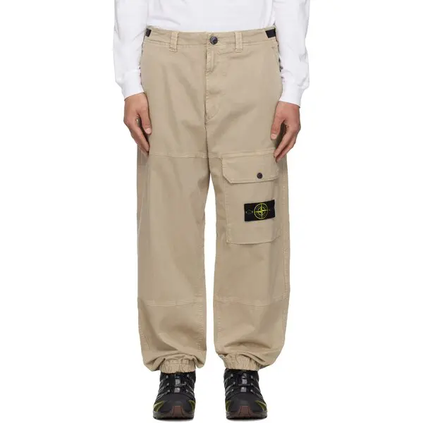Stone Island Loose Fit Logo Patch Cargo Pants