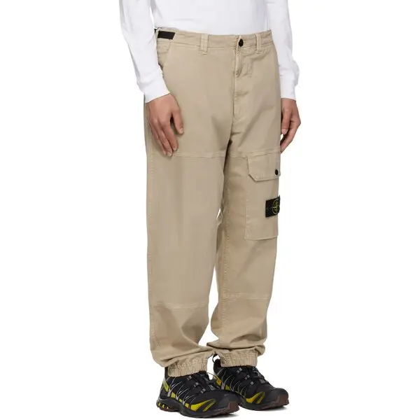 Stone Island Loose Fit Logo Patch Cargo Pants