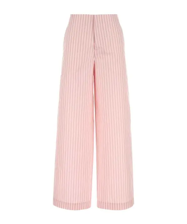 Philosophy Di Lorenzo Serafini Vertical Stripe Wide Leg Poplin Pants - No