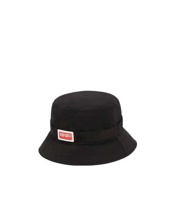 Kenzo Jungle Logo Patch Bucket Hat - Black