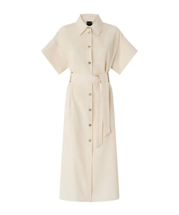 Pinko Alesha Belted Shirt Dress - Nude