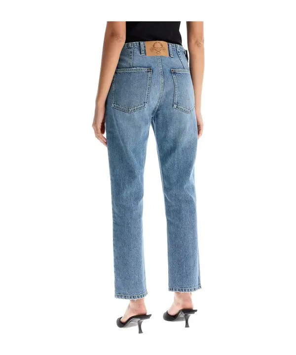 Moschino Patch Straight Leg Jeans