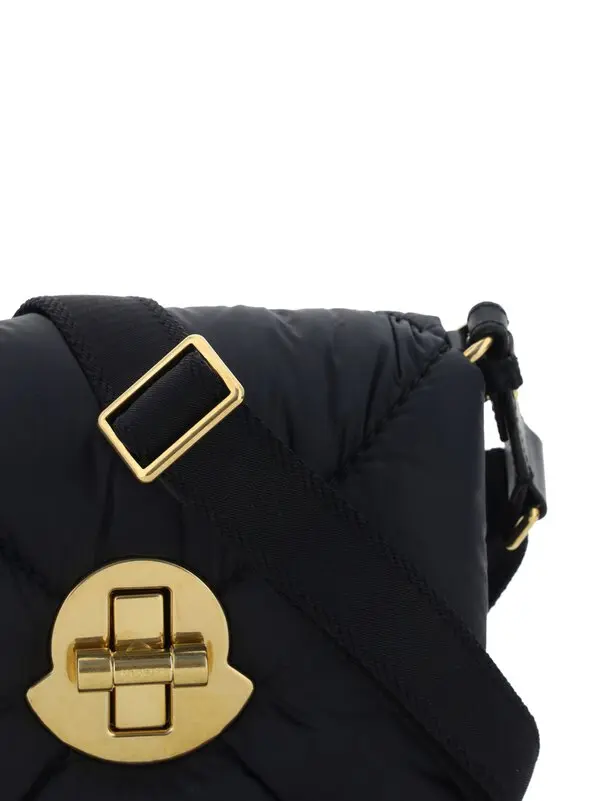 Moncler Padded Quilted Crossbody Bag With Metal Buckle