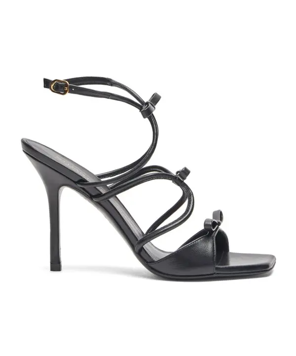 STUART WEITZMAN 100mm Tully Bow Detail Stiletto Sandals - Black