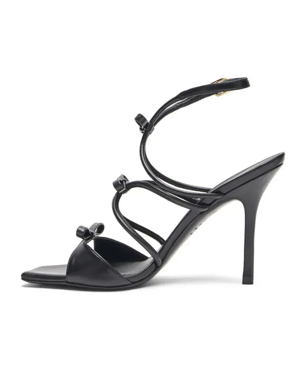 STUART WEITZMAN 100mm Tully Bow Detail Stiletto Sandals - Black