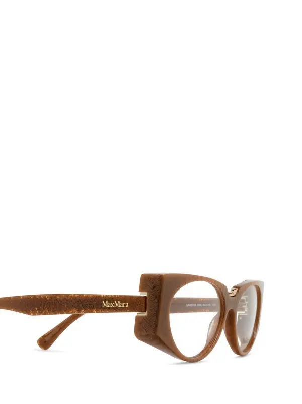 Max Mara Oval Frame Eyeglasses - Brown