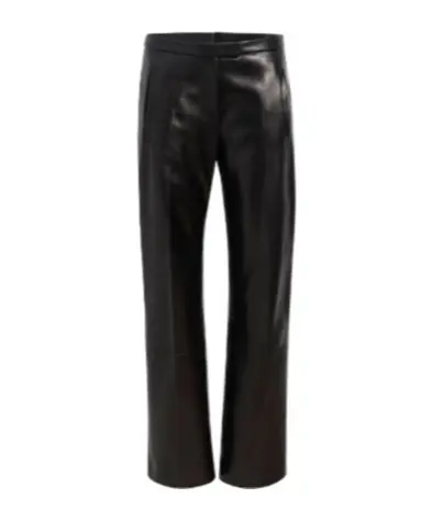 Khaite Panelled Straight-leg Leather Trousers
