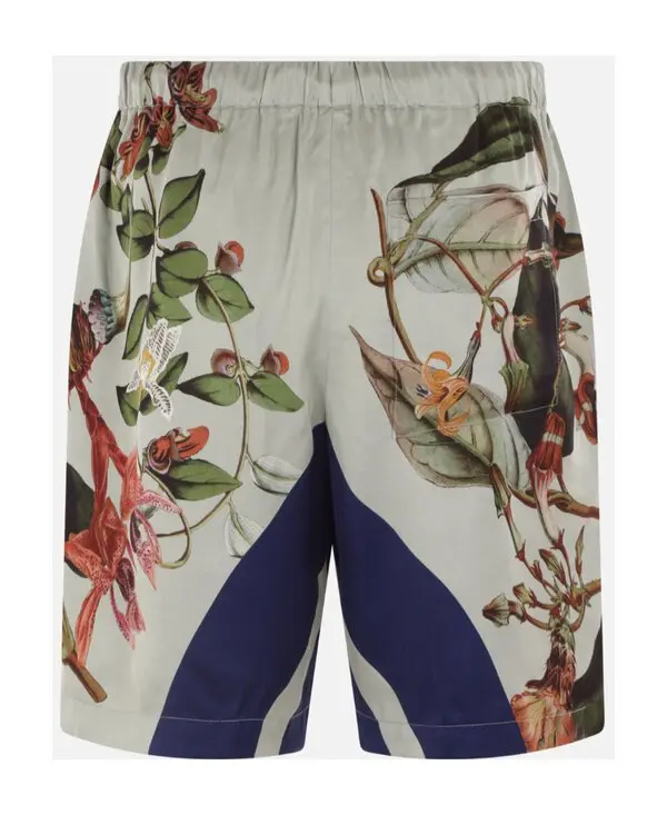 Dries Van Noten Graphic Printed Drawstring Shorts