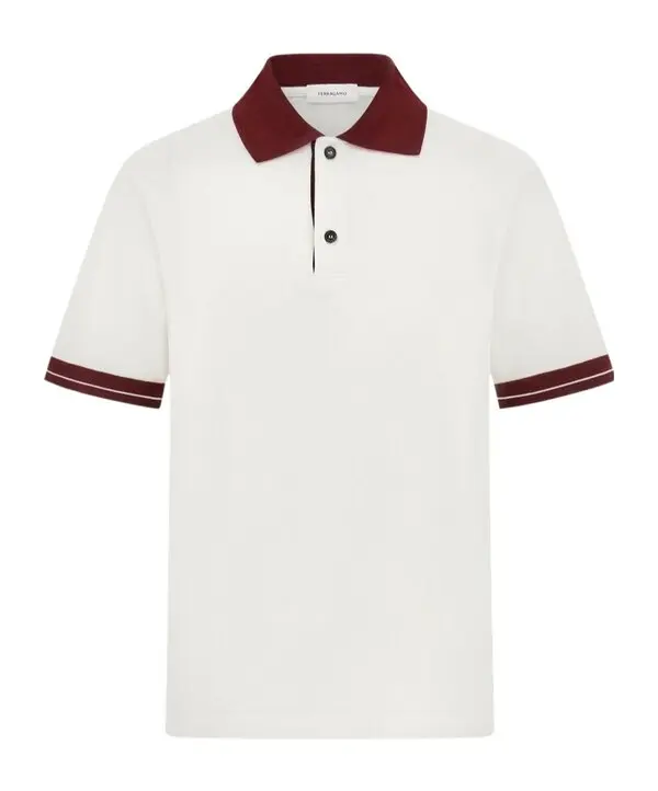 FERRAGAMO Short-sleeved Polo Shirt - White