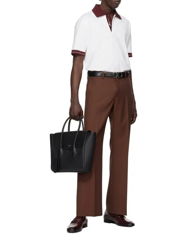 FERRAGAMO Short-sleeved Polo Shirt - White