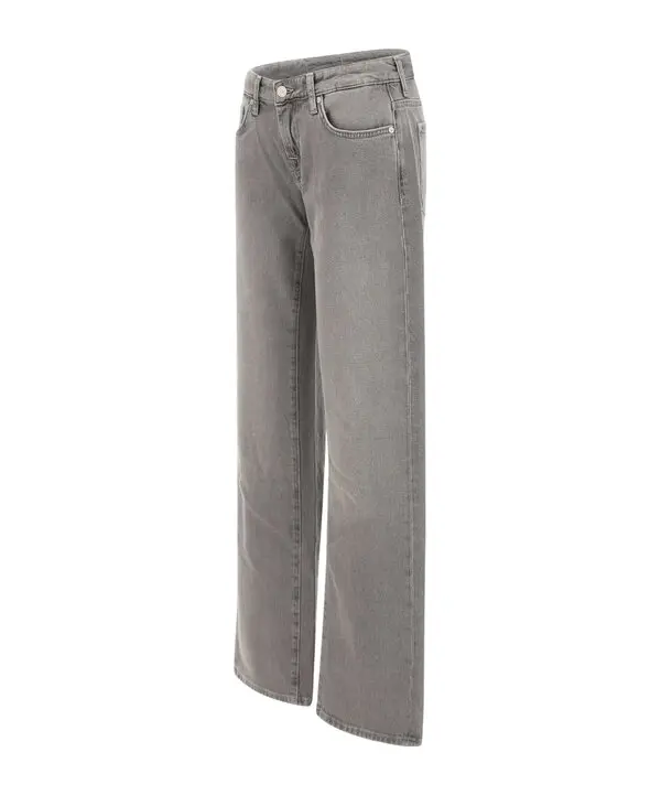 7 For All Mankind Low-rise Straight Leg Jeans - Grey