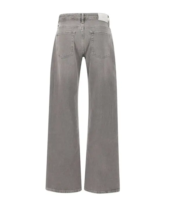 7 For All Mankind Low-rise Straight Leg Jeans - Grey