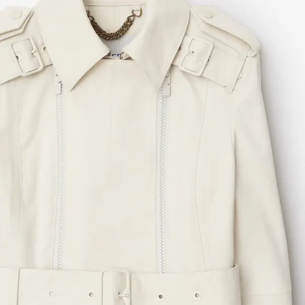 Burberry Belted Waist Zipped Trench Coat