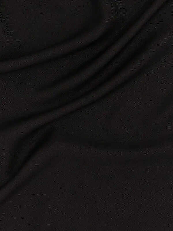 TOTEME Logo Tag Frayed-edge Scarf - Black