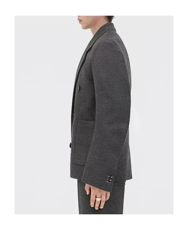 Bottega Veneta Logo Woolen Flannel Coat