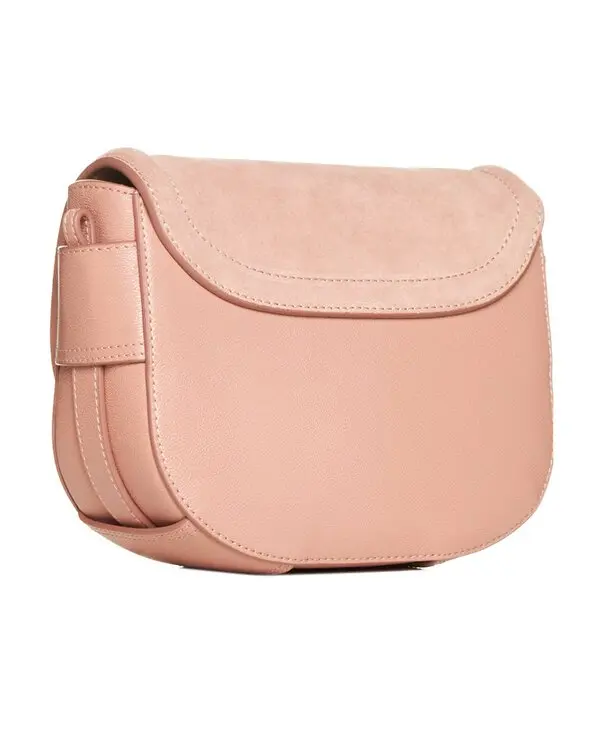 See By Chloé Mara Logo-debossed Shoulder Bag - Nude