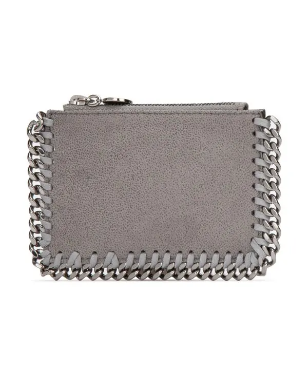 Stella McCartney Falabella Zipped Chained Card Holder - Gray