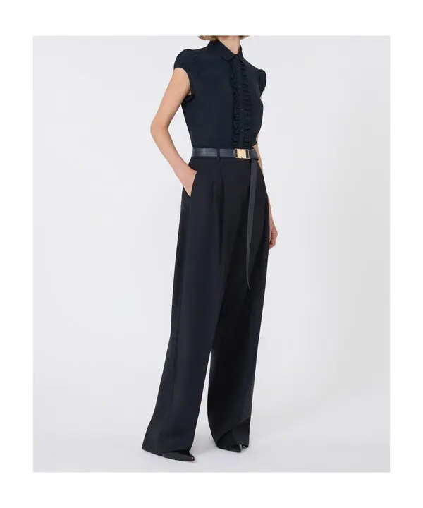 Max Mara Bergamo Belted Pleated Trousers