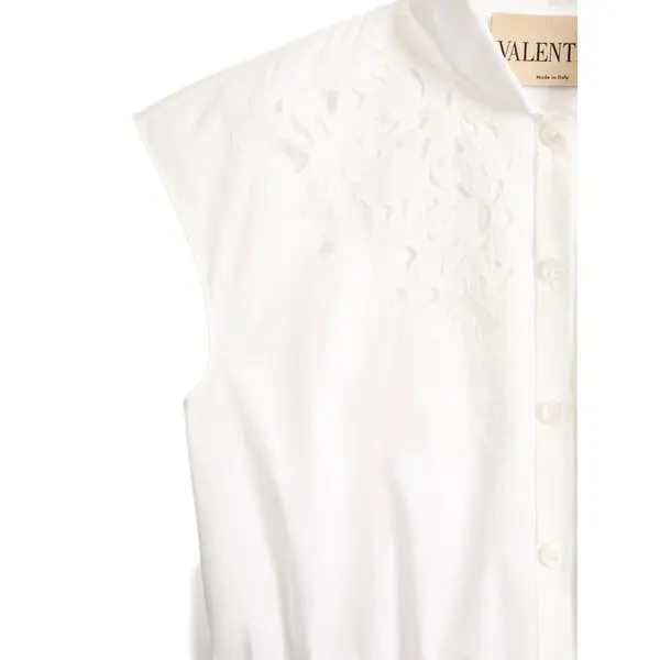 Valentino Garavani Embroidered Pleated Dress