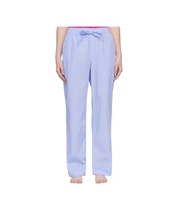 TEKLA Drawstring Pajama Pants - Shirt Blue