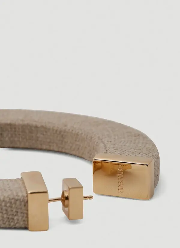 Jacquemus Large Fabric Hoop Earrings