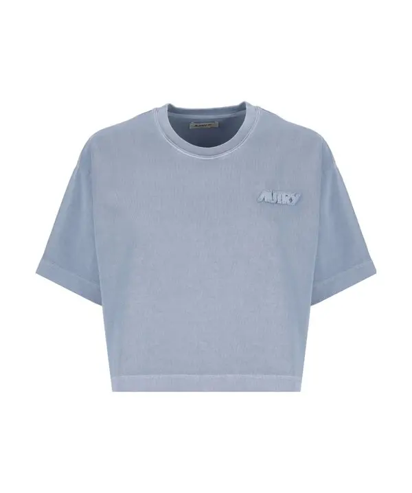 AUTRY Short Sleeve T-shirt With Embossed Logo - Blue