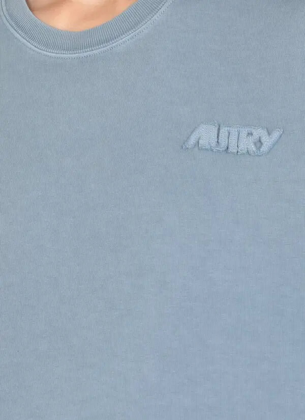 AUTRY Short Sleeve T-shirt With Embossed Logo - Blue