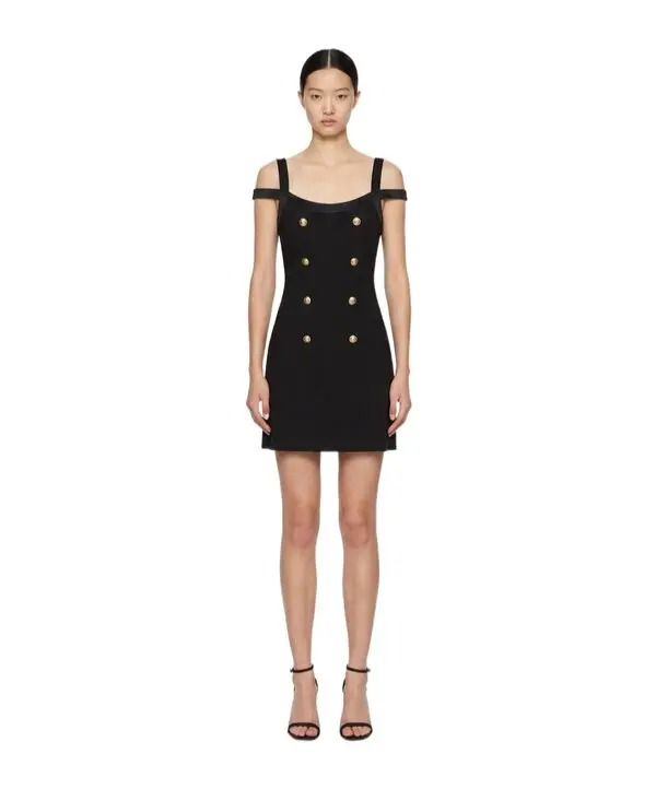 Marissa Chiara Sleeveless Off-the-shoulder Dress - Black