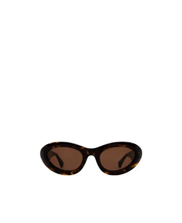 Bottega Veneta Oval Frame Sunglasses - Brown