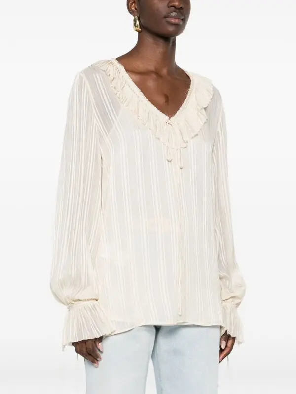 Pinko Biddy Ruffled Long Sleeved Blouse