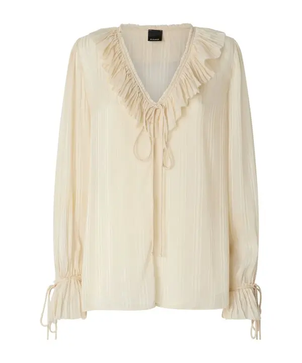Pinko Biddy Ruffled Blouse - Nude
