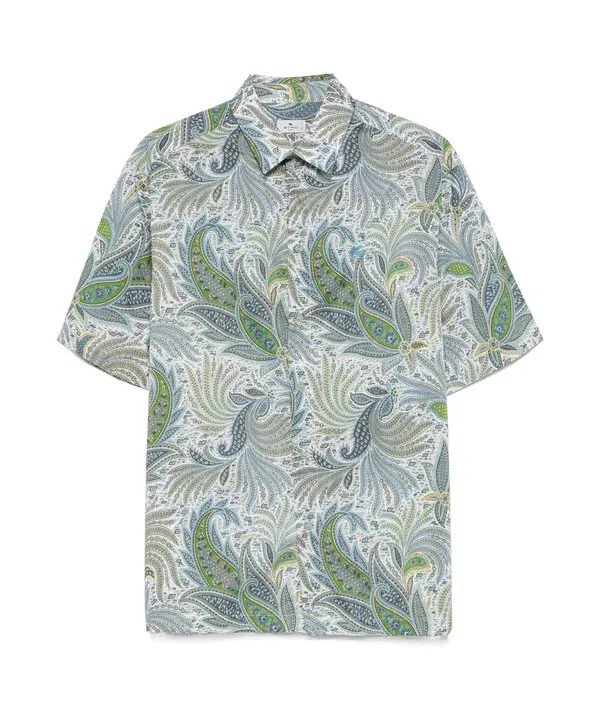 Etro Paisley Printed Short Sleeved Shirt