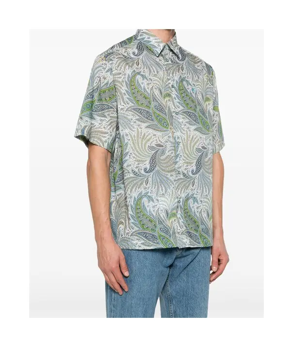 Etro Paisley Printed Short Sleeved Shirt