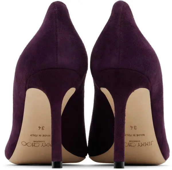 JIMMY CHOO Romy 85 Suede Pointed Toe High Heel Pumps - Black
